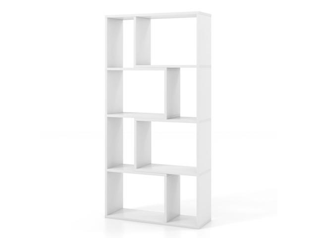 Click here for SlickBlue 4-Tier Geometric Bookshelf with 8 Cubes... prices