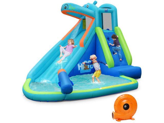 Click here for SlickBlue Hippo Inflatable Water Slide Bounce Hous... prices