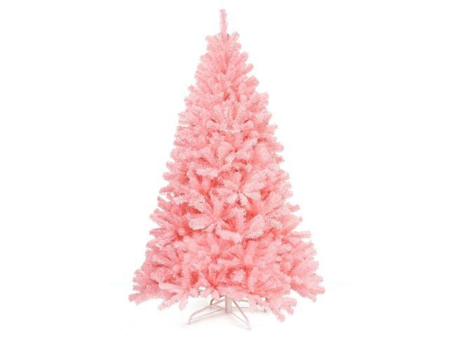 Click here for SlickBlue 6 Feet Pink Artificial Hinged Spruce Ful... prices