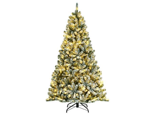 Click here for SlickBlue 6 Feet Pre-lit Snow Flocked Hinged Chris... prices