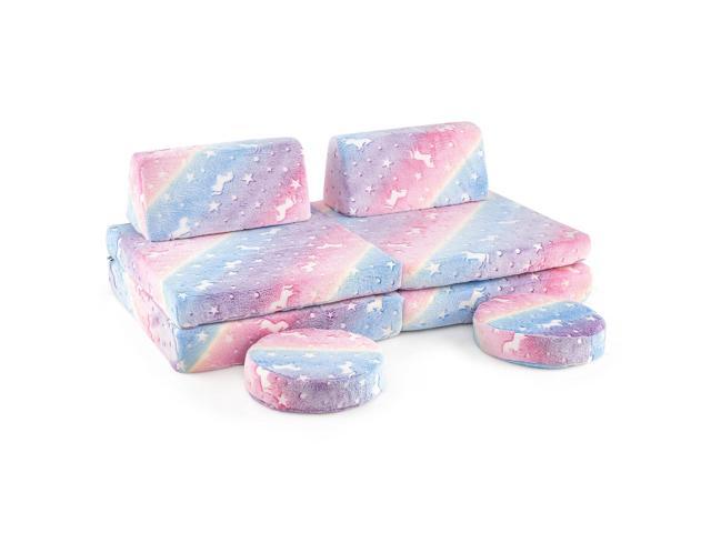 Click here for SlickBlue Modular Kids Play Couch Set Glow in the... prices