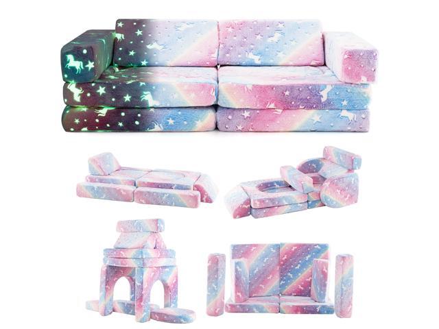 Click here for SlickBlue 10 Pieces Modular Kids Play Couch Sectio... prices