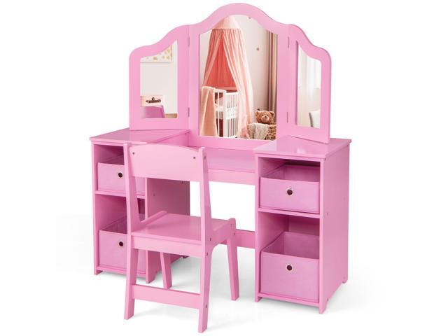 Click here for SlickBlue Kids Vanity Table and Chair Set with Rem... prices