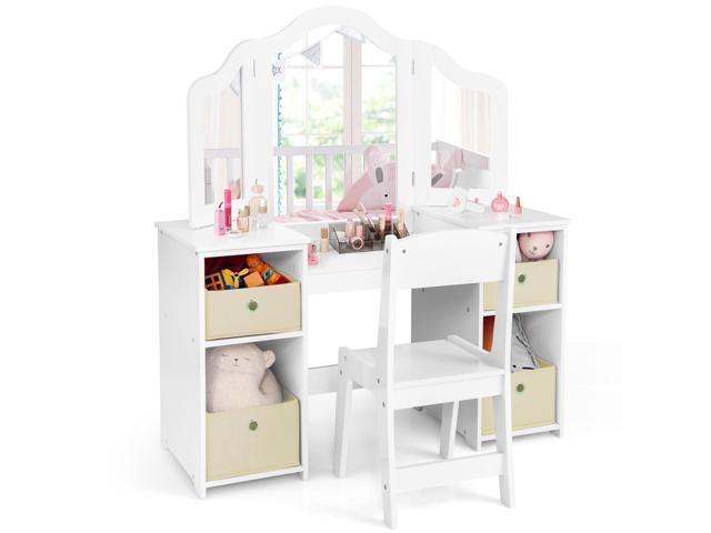 Click here for SlickBlue Kids Vanity Table and Chair Set with Rem... prices