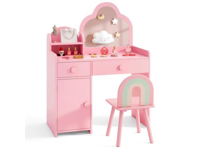 Click here for SlickBlue Kids Vanity Table and Chair Set with Clo... prices