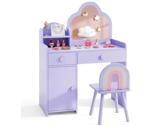 Click here for SlickBlue Kids Vanity Table and Chair Set with Clo... prices