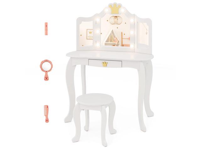 Click here for SlickBlue Kids Vanity Set with Tri-fold Lighted Mi... prices