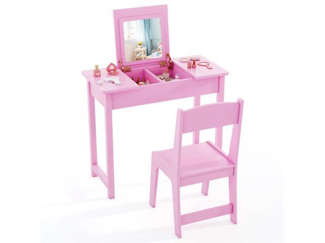 Click here for SlickBlue 2-in-1 Kids Vanity Makeup Table and Chai... prices