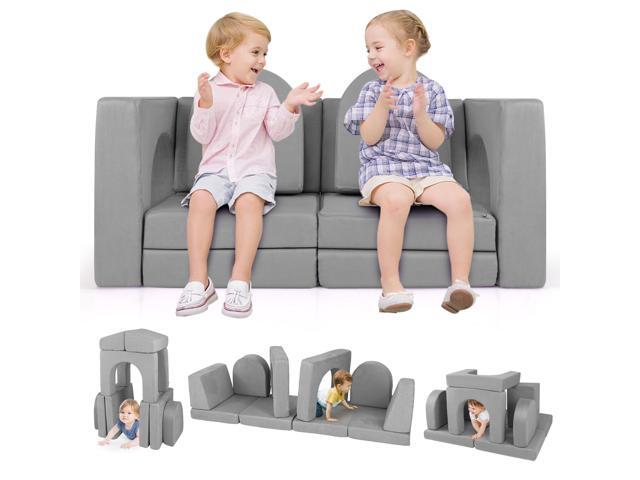 Click here for SlickBlue 8-Piece Modular Kids Play Couch with Com... prices