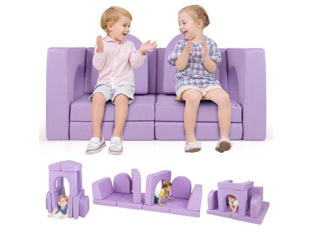 Click here for SlickBlue 8-Piece Modular Kids Play Couch with Com... prices