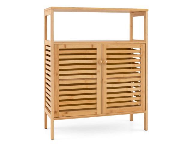 Click here for SlickBlue Bamboo Bathroom Floor Storage Cabinet wi... prices