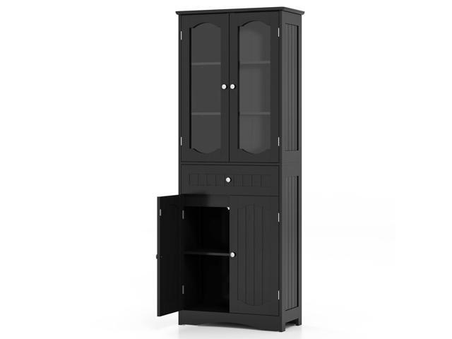 Click here for SlickBlue Tall Bathroom Storage Cabinet with 2 Gla... prices