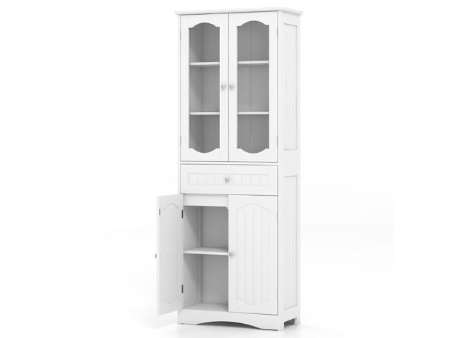 Click here for SlickBlue Tall Bathroom Storage Cabinet with 2 Gla... prices