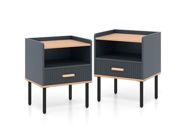 Click here for SlickBlue Nightstand Bedside End Table with Drawer... prices