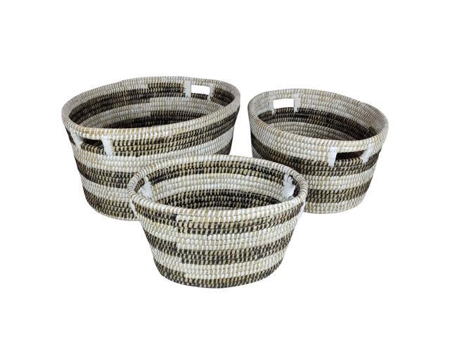 Click here for SlickBlue Natural Canes Grass Baskets Stackable St... prices
