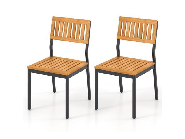 Click here for SlickBlue Patio Dining Chair Set of 2 with Metal a... prices