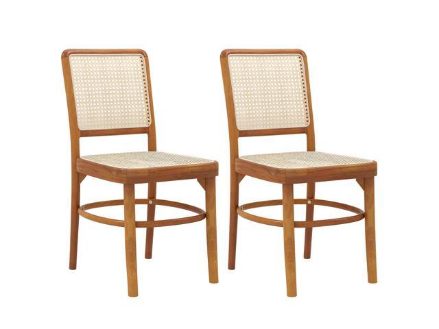 Click here for SlickBlue Set of 2 Boho Dining Chairs Rattan with... prices
