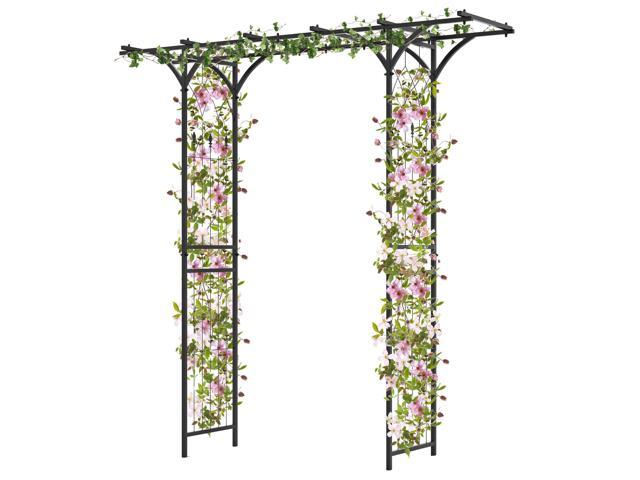 Click here for SlickBlue 6.8 Feet Garden Arbor with Trellises for... prices