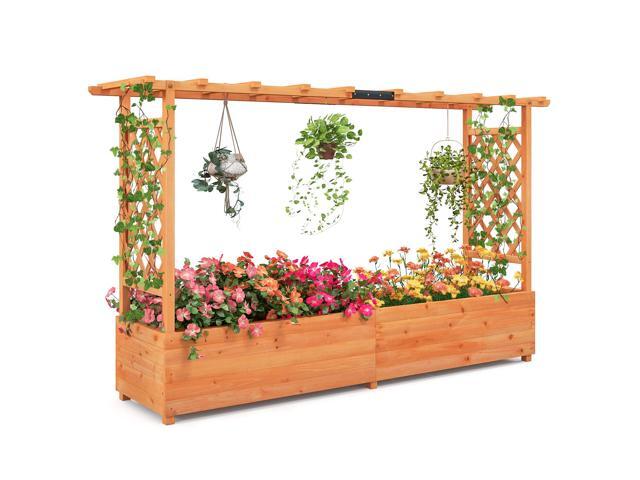 Click here for SlickBlue Raised Garden Bed with Side Trellis Hang... prices