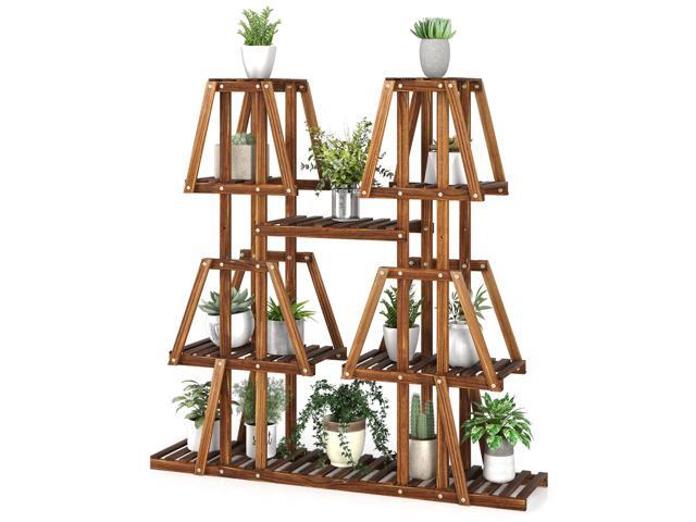 Click here for SlickBlue 5-Tier 10 Potted Wood Plant Stand for Mu... prices