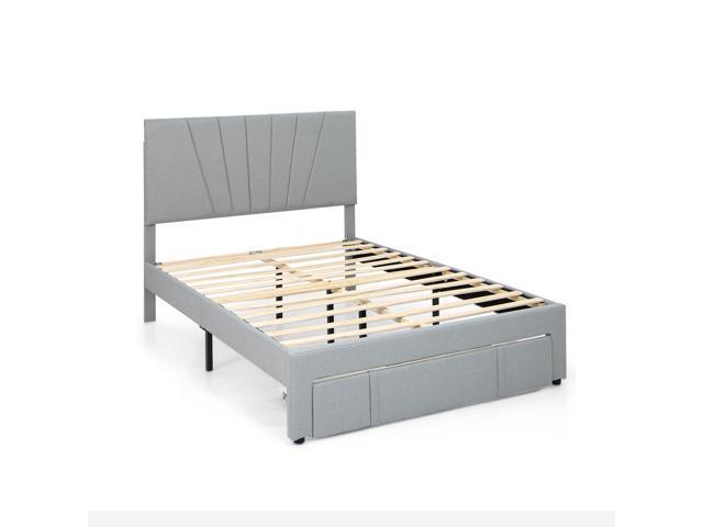 Click here for SlickBlue Upholstered Bed Frame with Drawer and Ad... prices