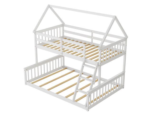 Click here for SlickBlue Twin Over Full House Bunk Bed with Ladde... prices