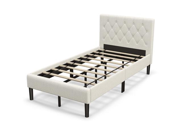 Click here for SlickBlue Twin Size Upholstered Platform Bed with... prices