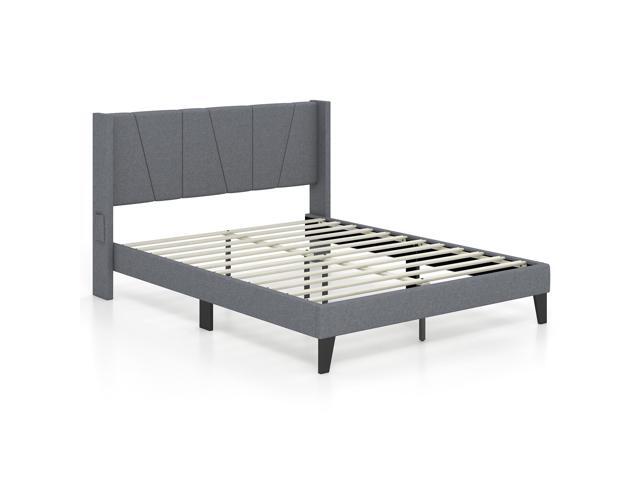 Click here for SlickBlue Bed Frame with Wingback Headboard and Wo... prices