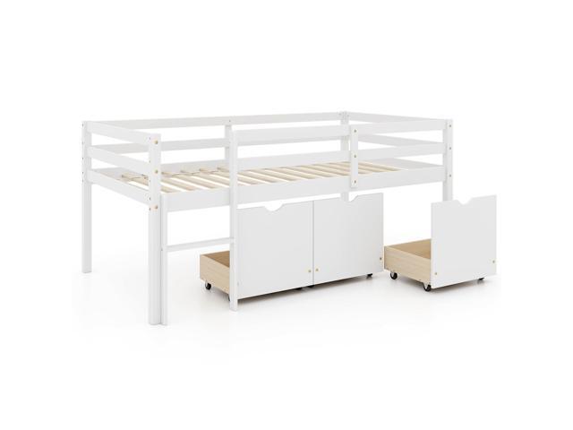 Click here for SlickBlue Twin Size Low Loft Bed with 3 Drawers wi... prices