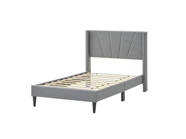 Click here for SlickBlue Bed Frame with Linen Upholstered Wingbac... prices