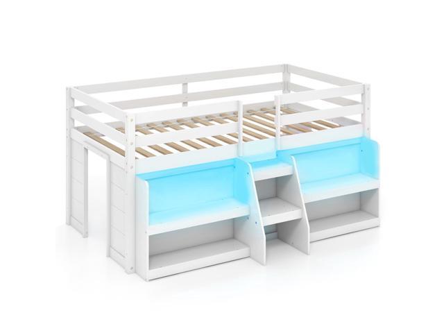 Click here for SlickBlue Twin Size Loft Bed with LED Lights with... prices