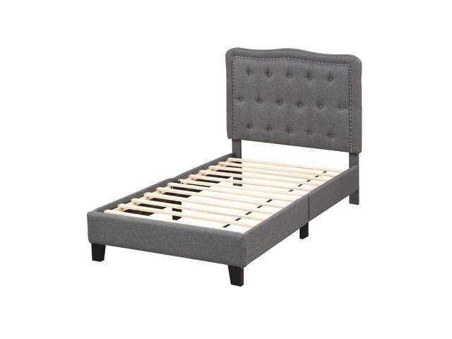 Click here for SlickBlue Twin Size Bed Frame with 46 Inch Tall Bu... prices