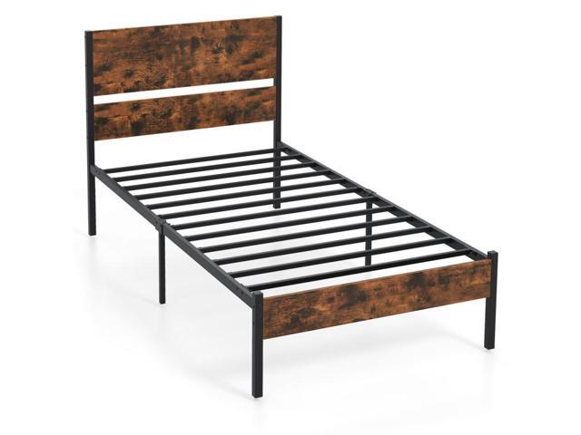 Click here for SlickBlue Metal Bed Frame with Wooden Headboard an... prices
