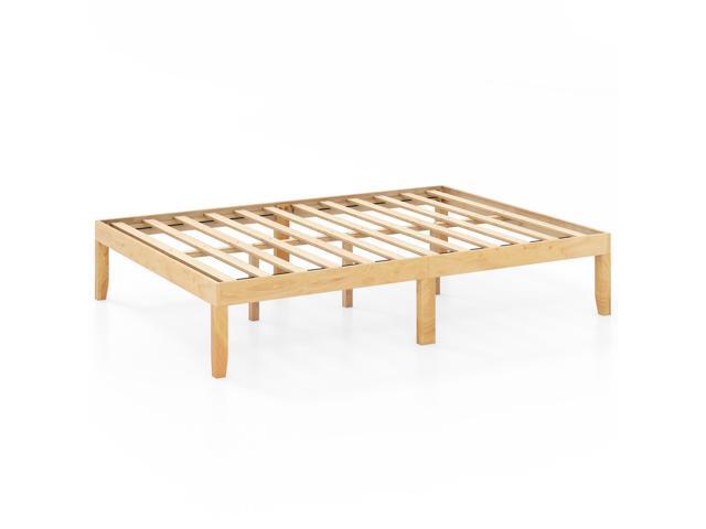 Click here for SlickBlue Full Size Wood Bed Frame with Wooden Sla... prices
