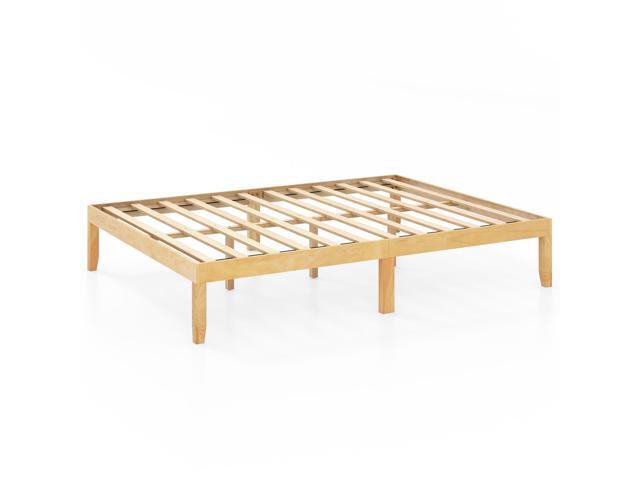 Click here for SlickBlue Queen Size Wood Bed Frame with Wooden Sl... prices