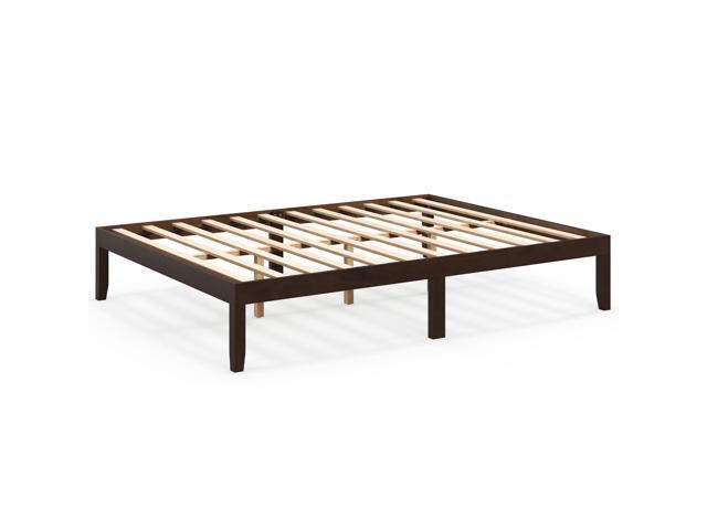 Click here for SlickBlue Queen Size Wood Bed Frame with Wooden Sl... prices
