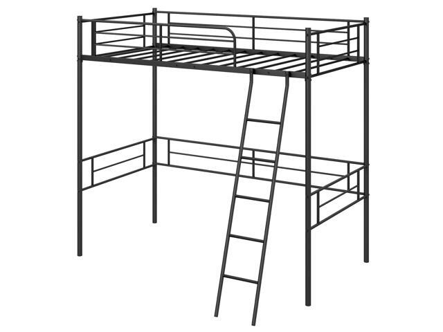 Click here for SlickBlue Twin Size Loft Bed Metal Bed Frame with... prices