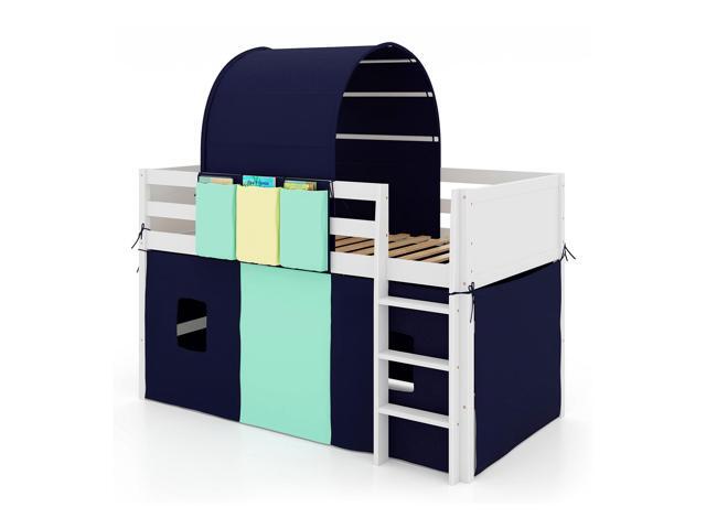 Click here for SlickBlue Twin Size Loft Bed Playhouse Bed Frame w... prices