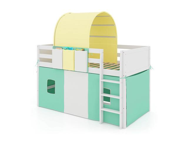 Click here for SlickBlue Twin Size Loft Bed Playhouse Bed Frame w... prices