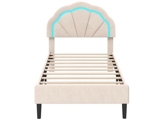 Click here for SlickBlue Upholstered LED Bed Frame with Adjustabl... prices