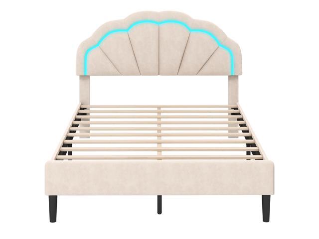 Click here for SlickBlue Upholstered LED Bed Frame with Adjustabl... prices