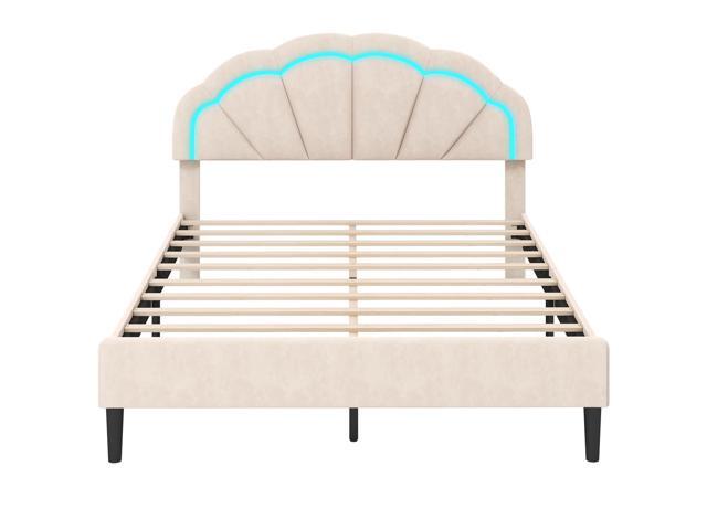 Click here for SlickBlue Upholstered LED Bed Frame with Adjustabl... prices