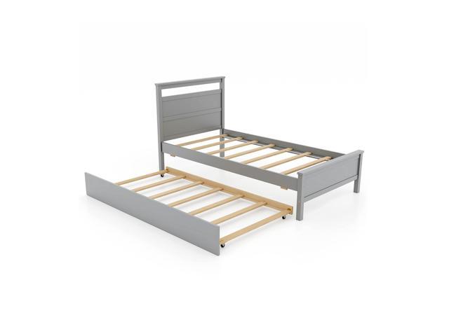 Click here for SlickBlue Twin Size Wooden Bed Frame with Trundle... prices