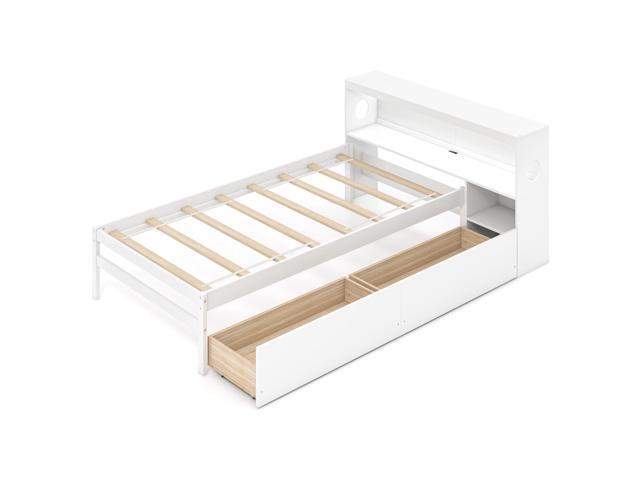 Click here for SlickBlue Twin Size Bed Frame with LED Light and B... prices