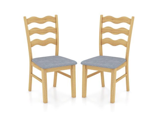 Click here for SlickBlue Dining Chair Set of 2 Linen Fabric Uphol... prices