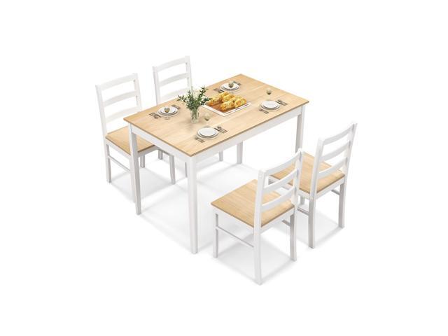 Click here for SlickBlue 5-Piece Wooden Dining Set with Rectangul... prices