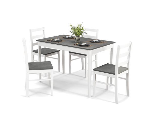 Click here for SlickBlue 5-Piece Wooden Dining Set with Rectangul... prices