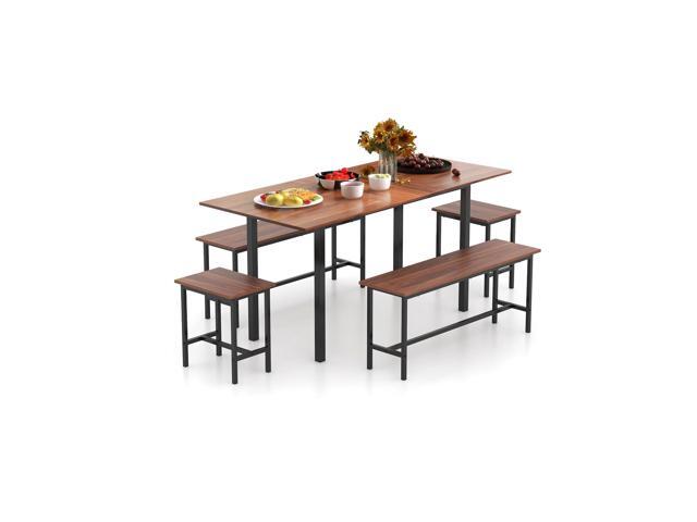 Click here for SlickBlue 5 Piece Dining Table Set for 4-6 with 2... prices