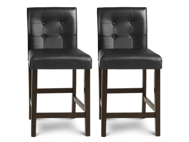 Click here for SlickBlue Set of 2 PVC Leather Bar Stools with Sol... prices