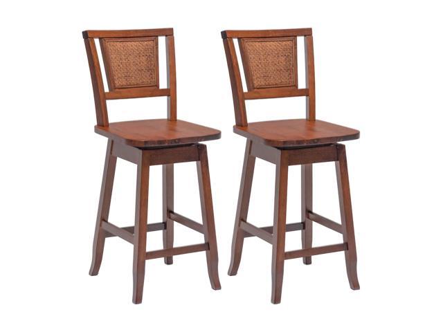 Click here for SlickBlue 2 Pieces 24.5 Inch Bar Stools with Ratta... prices